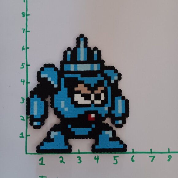 Perler, Megaman | Wall Decor | Perler Bead Art Of Needle Man From ...